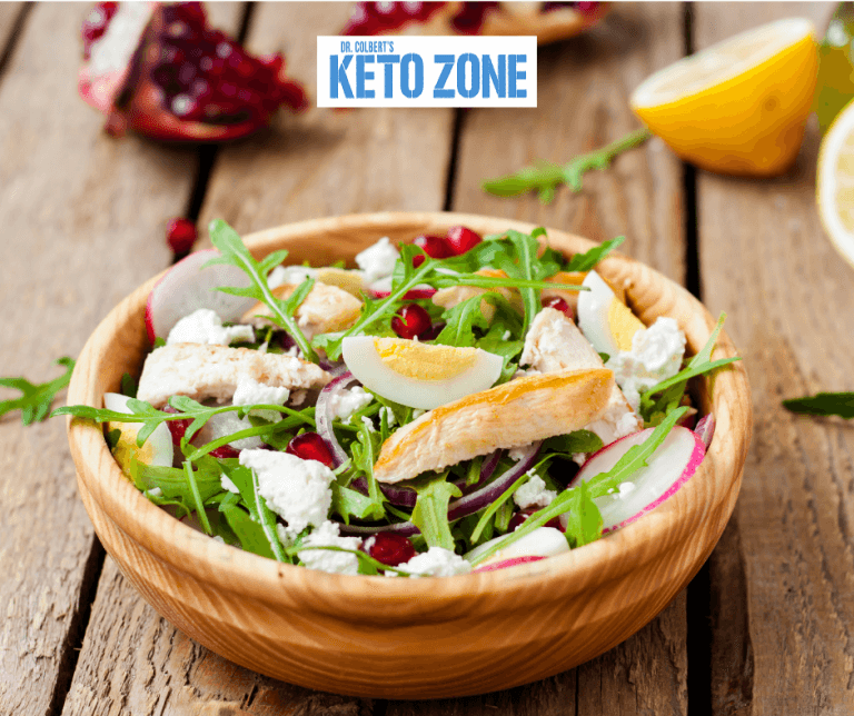 Keto Zone Grilled Chicken Pomegranate Salad | Keto Zone Diet by Dr. Don ...